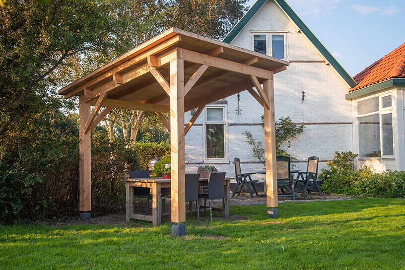 Zelf een robuuste overkapping maken, lees hier hoe het moet