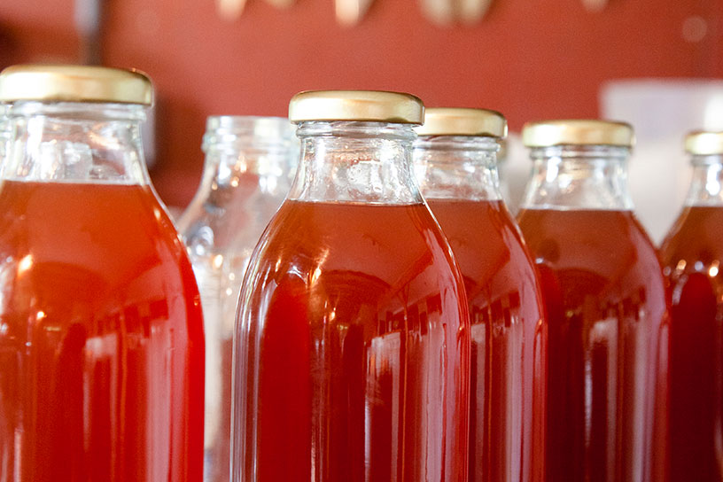 Recept voor kweeappelsiroop.